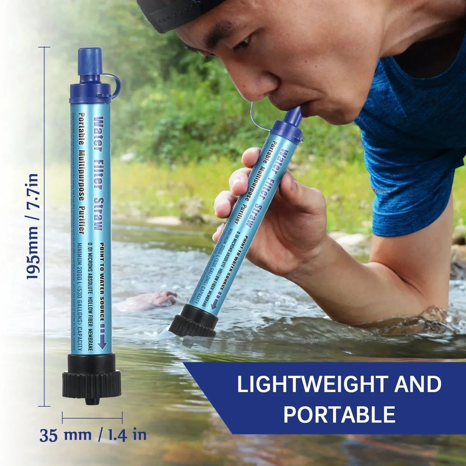 Outdoor Camping Water Filter Portable Hiking Personal Water Purifier F ...